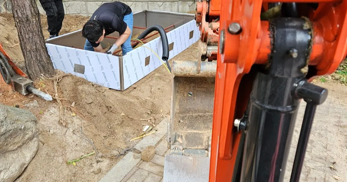 전기충전소 설치 작업 파니웰 미니굴삭기 숨고 숨은고수