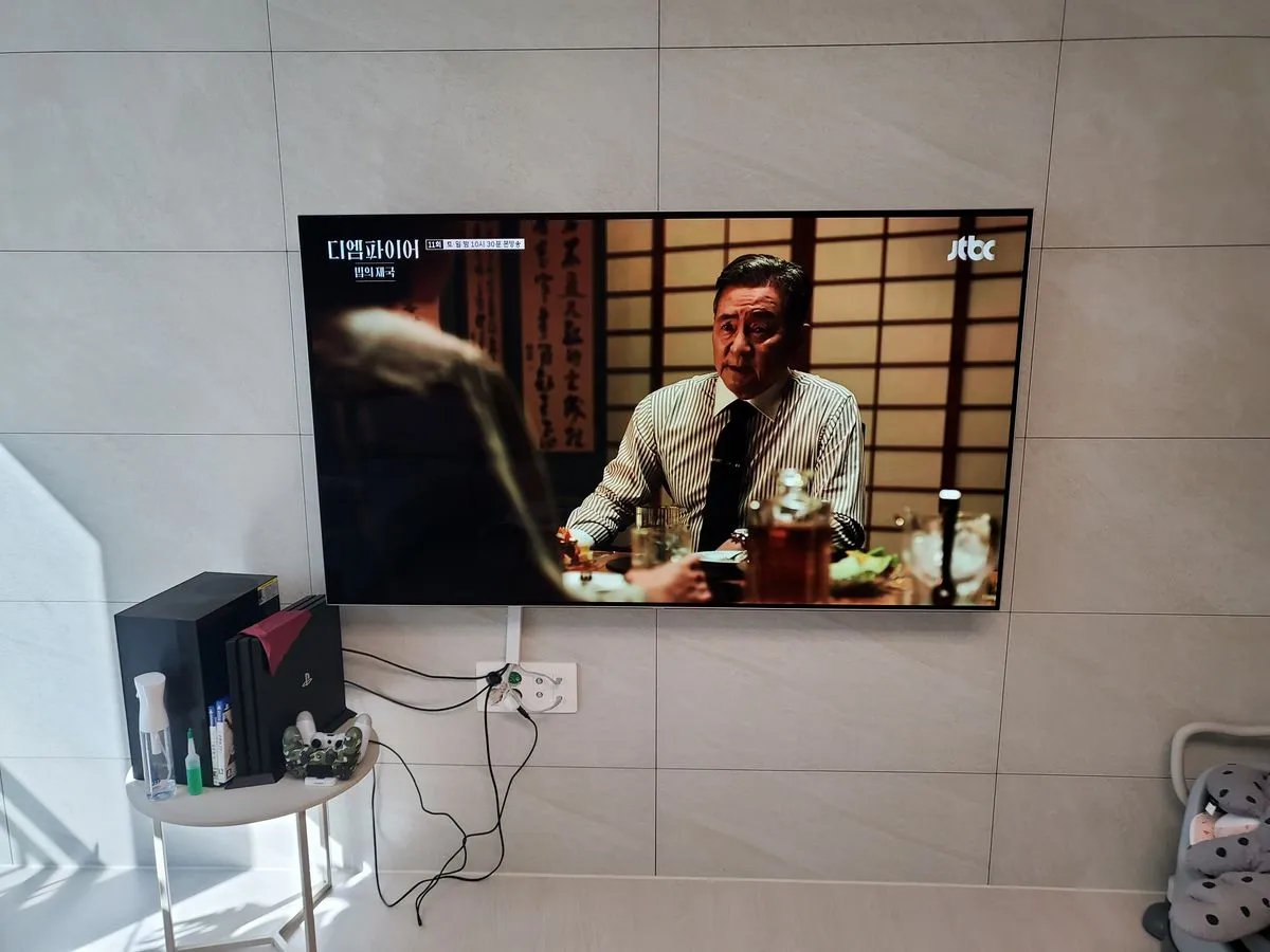 Lg 65인치 벽걸이 Tv 선숨김플스4 숨김 시공 윤성우 메이드에스 선없는 벽걸이tv 숨고 숨은고수