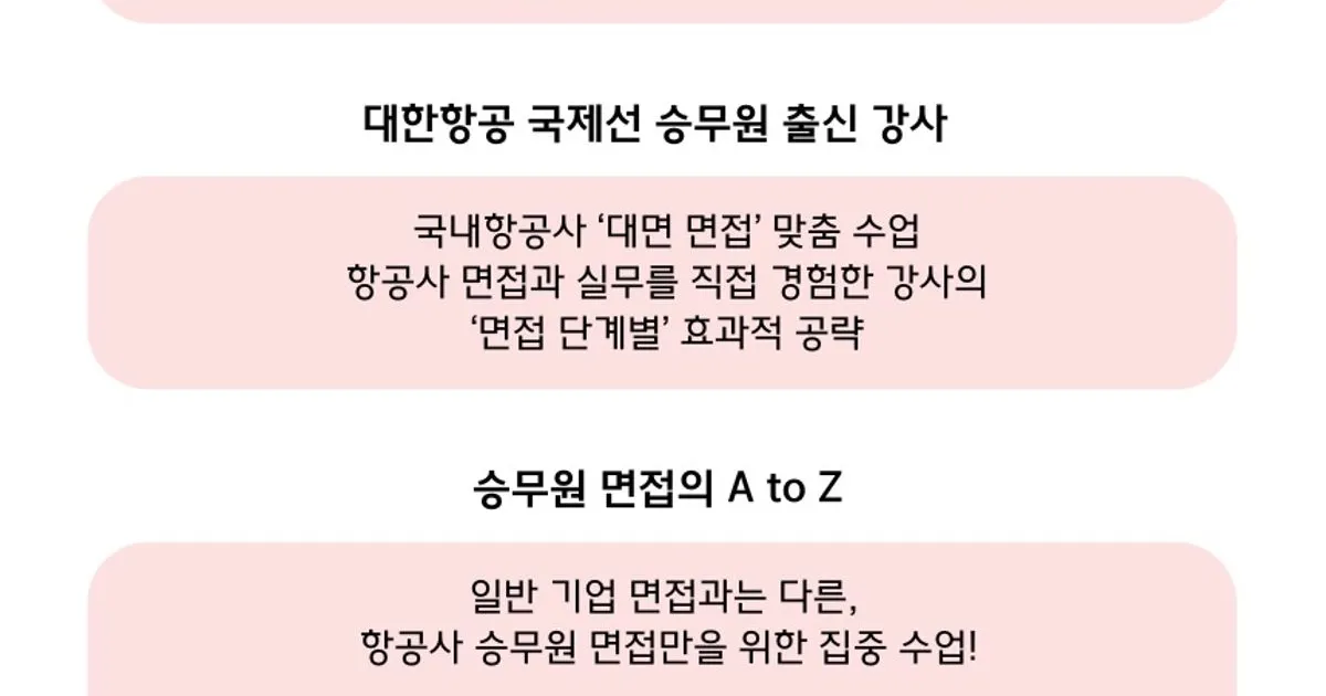 국내 항공사 승무원 면접대비 김지은 숨고 숨은고수