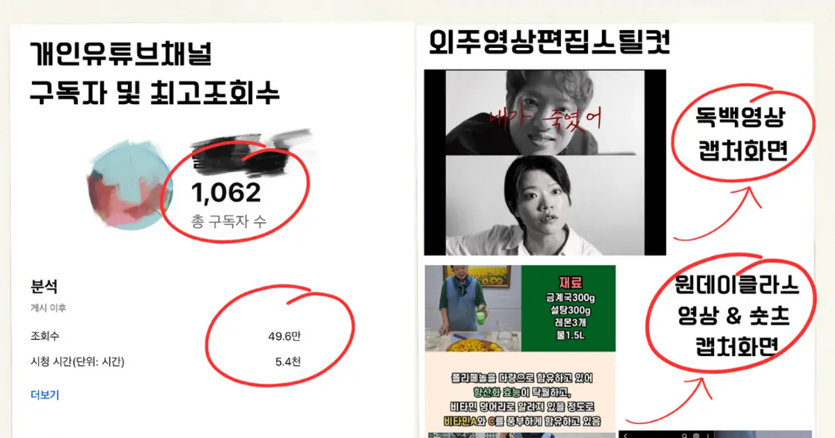 Mz감성 영상제작 손채원 숨고 숨은고수