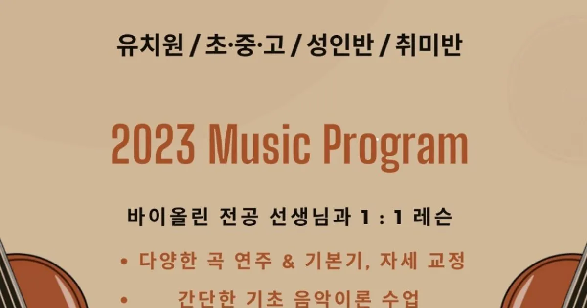 바이올린 클래스 오픈 수준별 맞춤 레슨 프로그램 김동욱 숨고 숨은고수