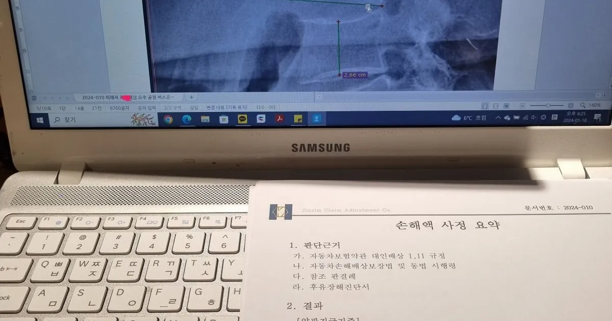 교통사고 피해보상 사례 박근정 손해사정사 숨고 숨은고수