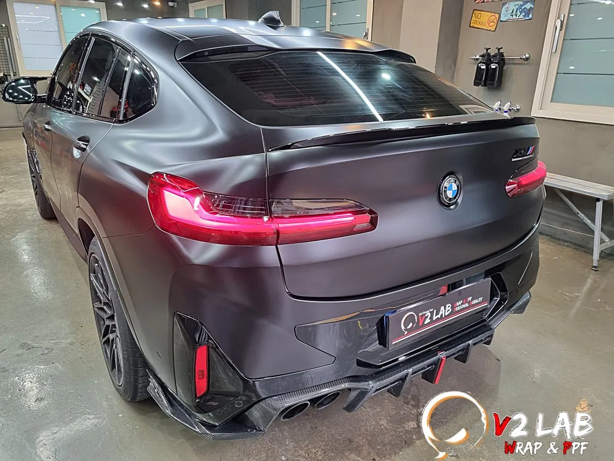Bmw X4 M 전체 랩핑사틴블랙 V2랩 숨고 숨은고수