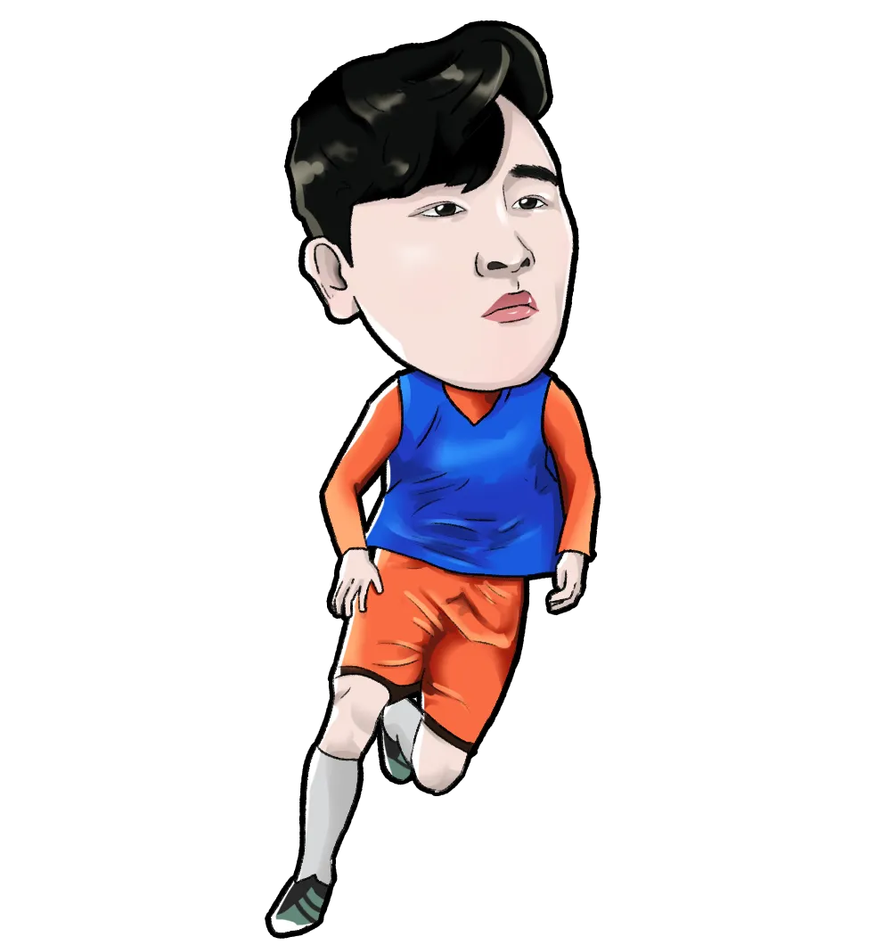 풋볼 교실 캐릭터 로고 제작 용범 숨고 숨은고수
