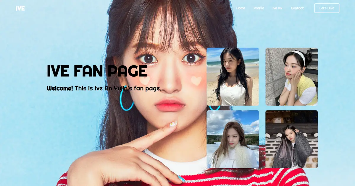 Anyujin Fan page [html,css,js] / 이진헌 - 숨고, 숨은고수