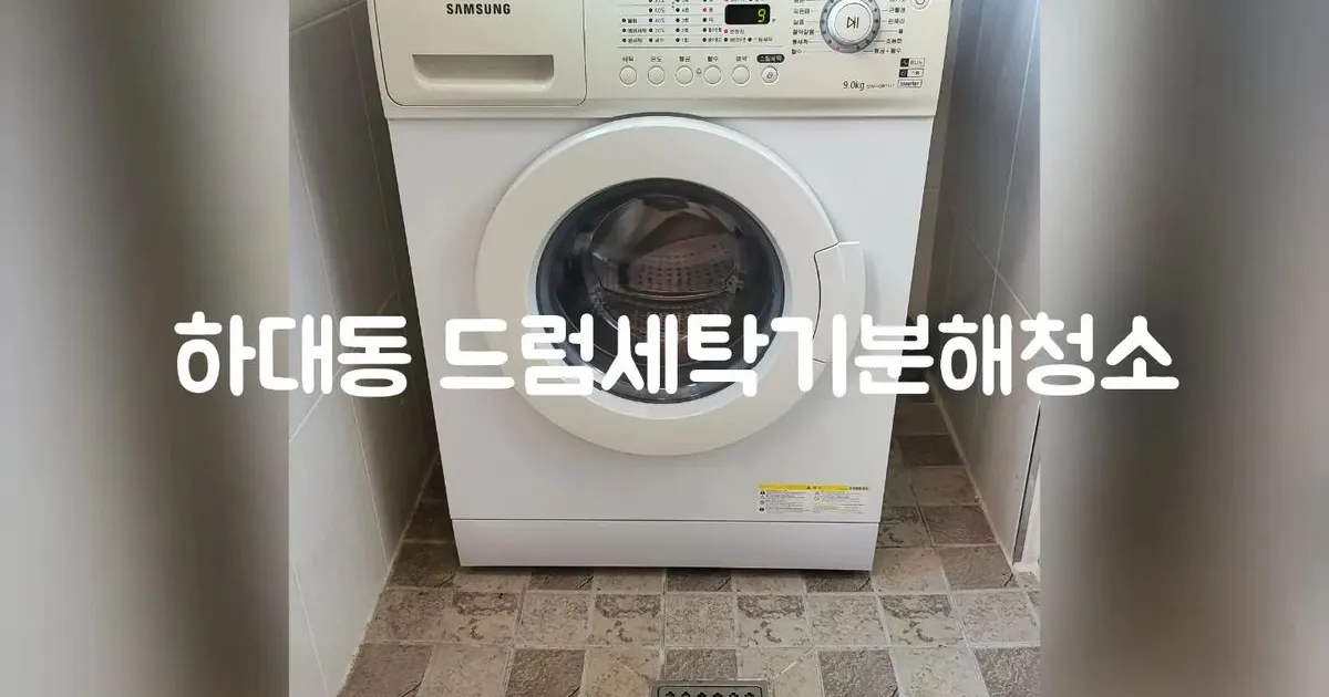 진주하대동 드럼세탁기분해청소 홈케어김집사 숨고 숨은고수