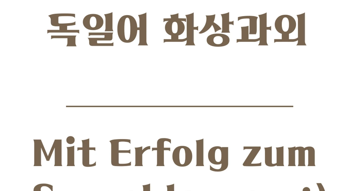 독일어 과외 포트폴리오 김시영 숨고 숨은고수