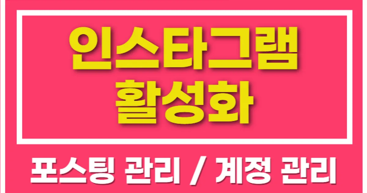 인스타그램 계정 활성화 ⭐ 블로그는 블루미디어 ⭐ 숨고 숨은고수