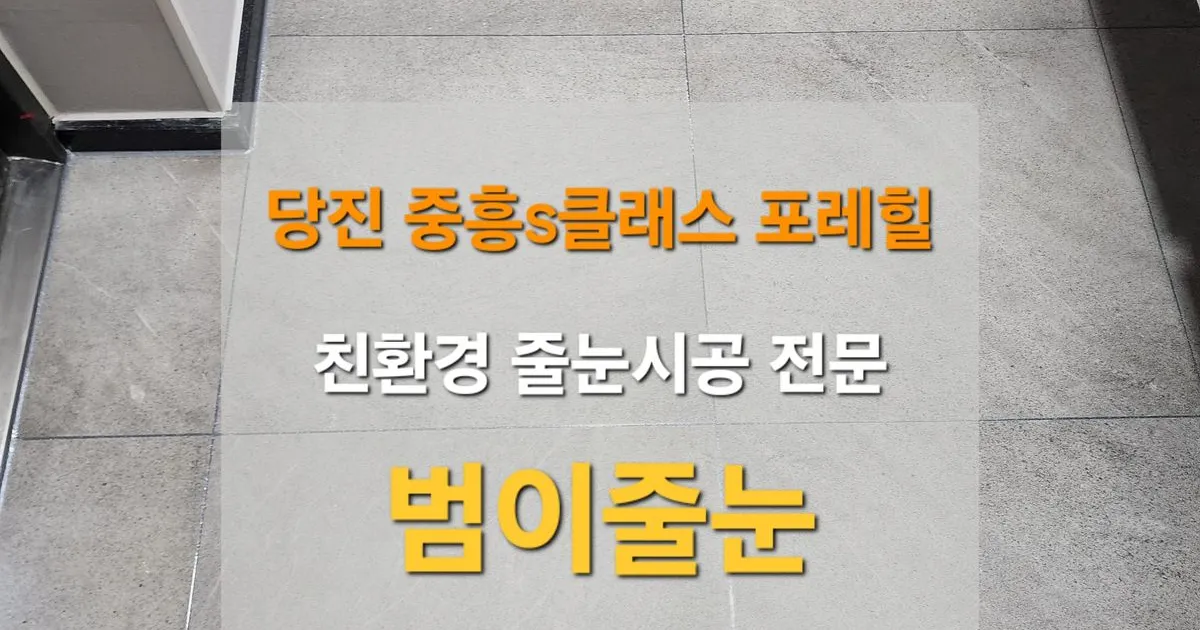 당진 중흥s클래스 포레힐 범이줄눈 숨고 숨은고수