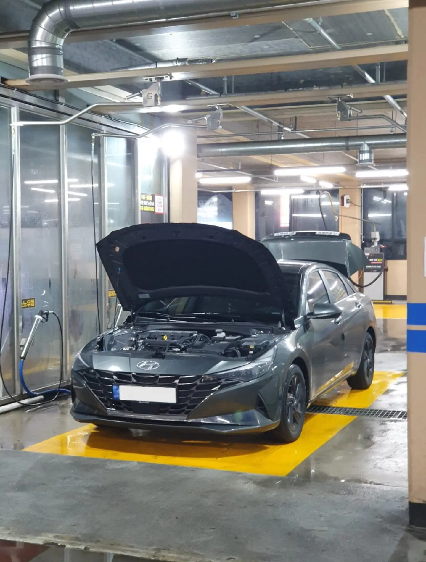 현대 아반떼(CN7) 냉각수 점검 및 포인트랩핑, 세차 / basement4 - 숨고, 숨은고수