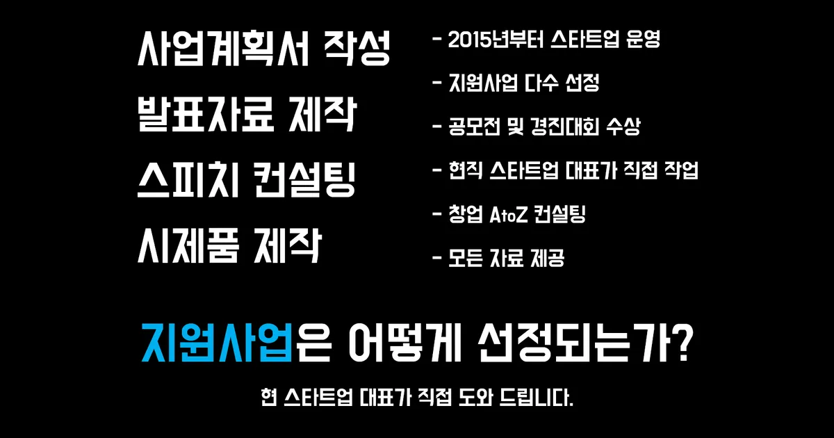 사업계획서 작성 예시 김준호 숨고 숨은고수