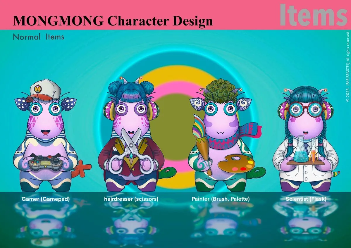 SK그룹, NFT ‘MONGMONG’ 캐릭터 / 김남영(파리파스텔) - 숨고, 숨은고수