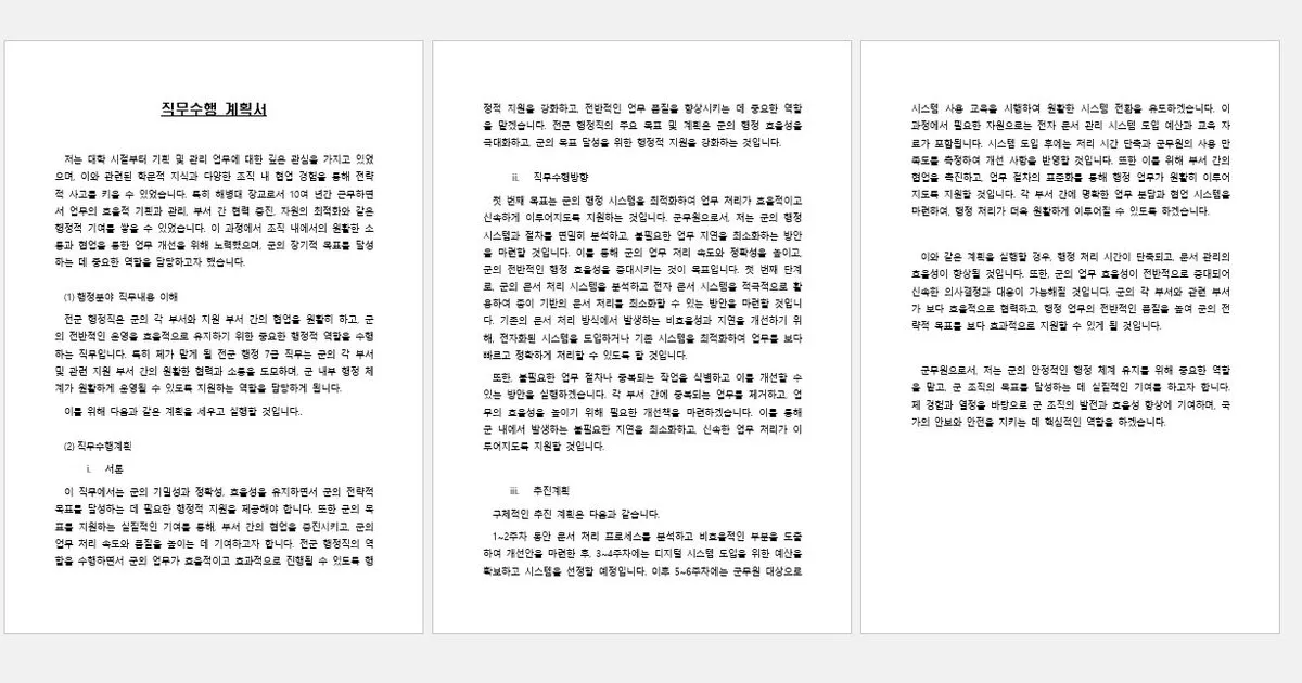 직무수행계획서 출판사 경력 5년 문서작성 달인 인희 숨고 숨은고수