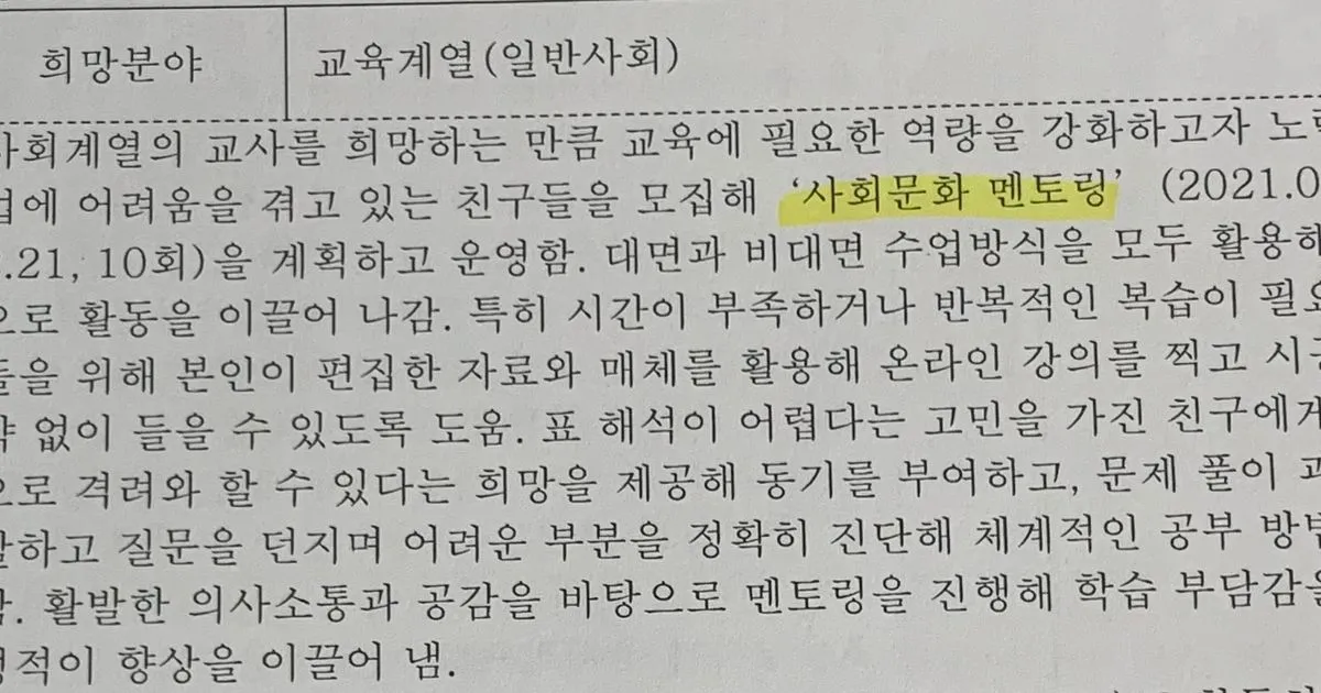 사회문화 멘토링 수업 최지은 숨고 숨은고수