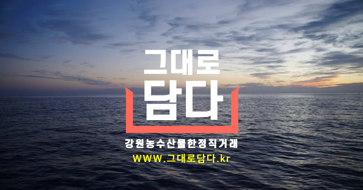 그대로담다 강원농산물 직거래 플랫폼 브랜드 영상 박형남 숨고 숨은고수