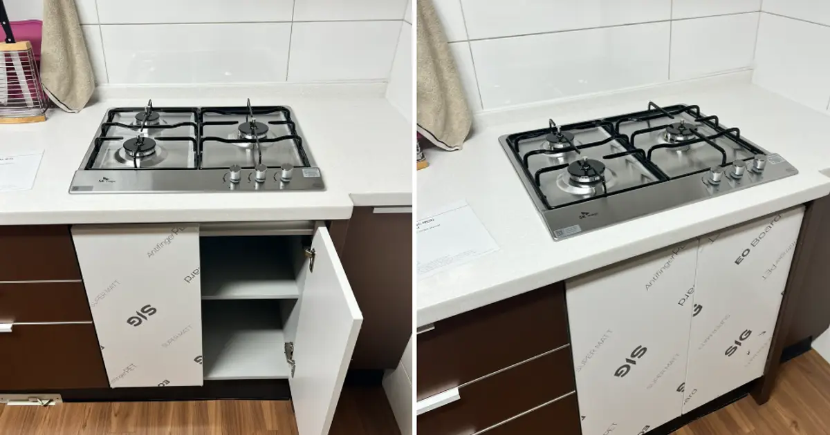 가스레인지 교체 후 하부장제작설치 전용주 숨고 숨은고수