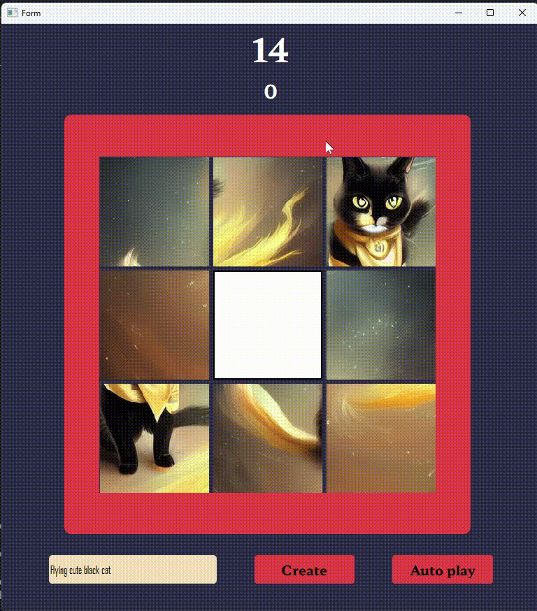 Stable-diffusion 8-puzzle game / 서장준 - 숨고, 숨은고수