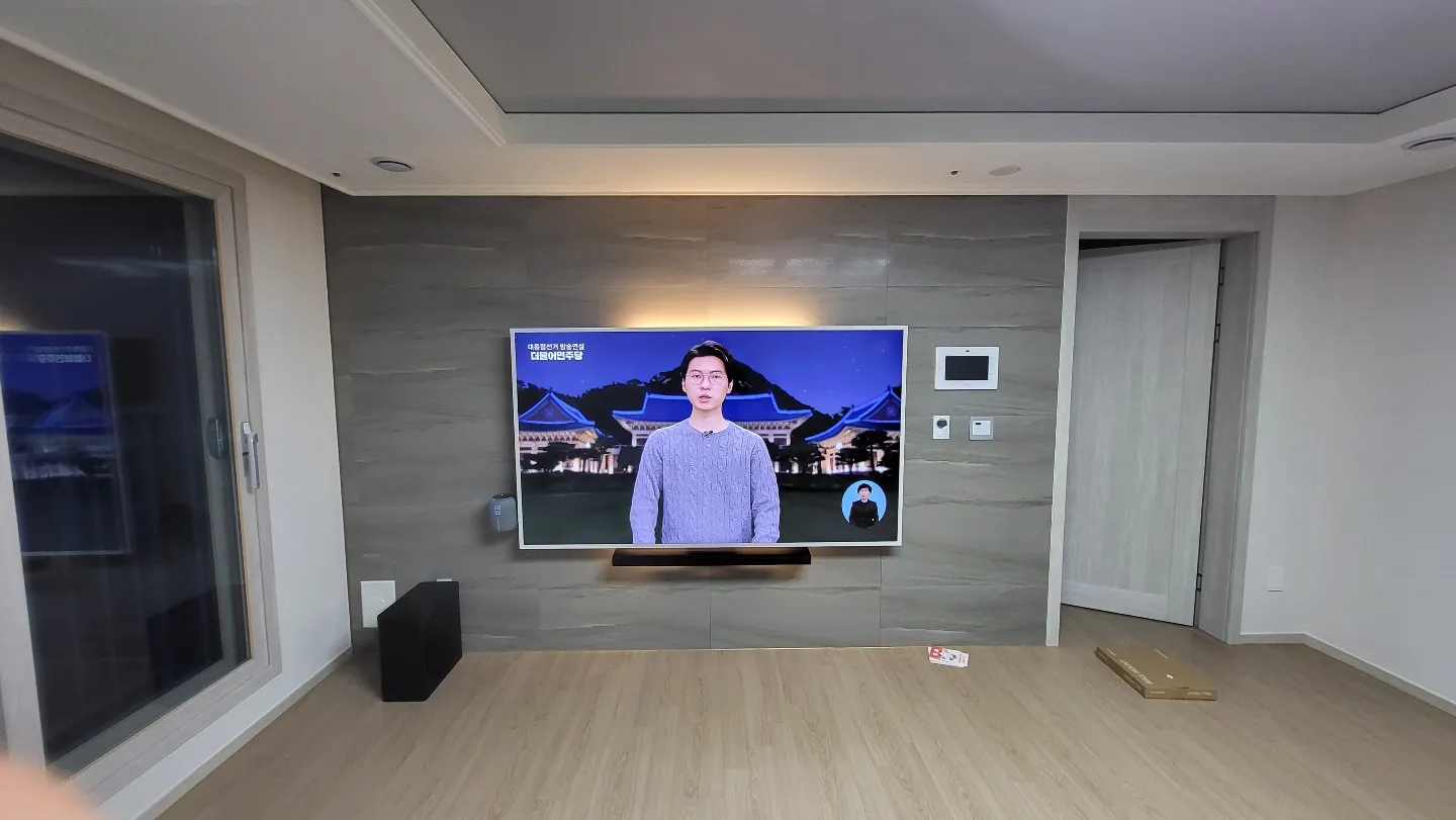 시흥 장현 85인치 무타긍 벽걸이tv설치 라인드롭티비 숨고 숨은고수