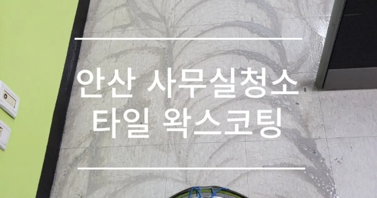 안산 사무실청소 타일 왁스코팅 제로씨에스환경 숨고 숨은고수