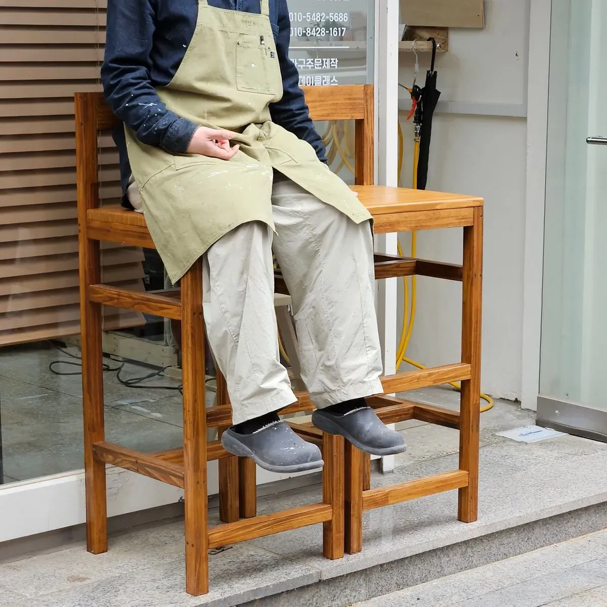 원목 바 스툴 지샌달목공소 숨고 숨은고수