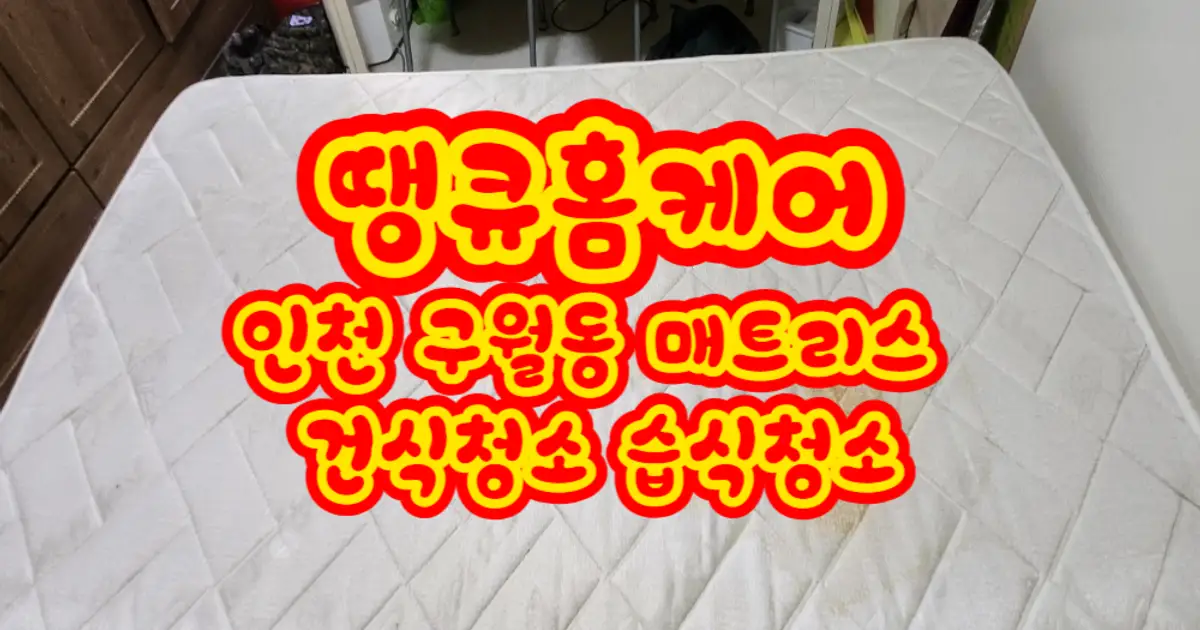 인천 구월동 매트리스 건식케어 습식케어 땡큐홈케어 숨고 숨은고수