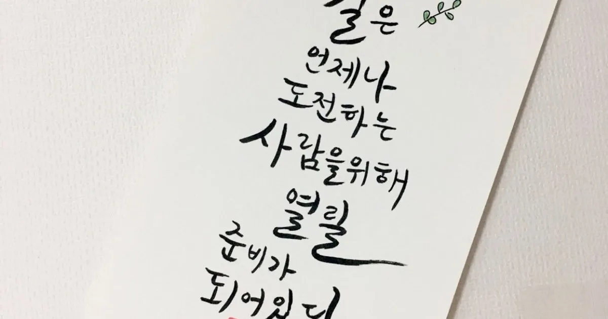 켈리그라피 슈슈백길 숨고 숨은고수