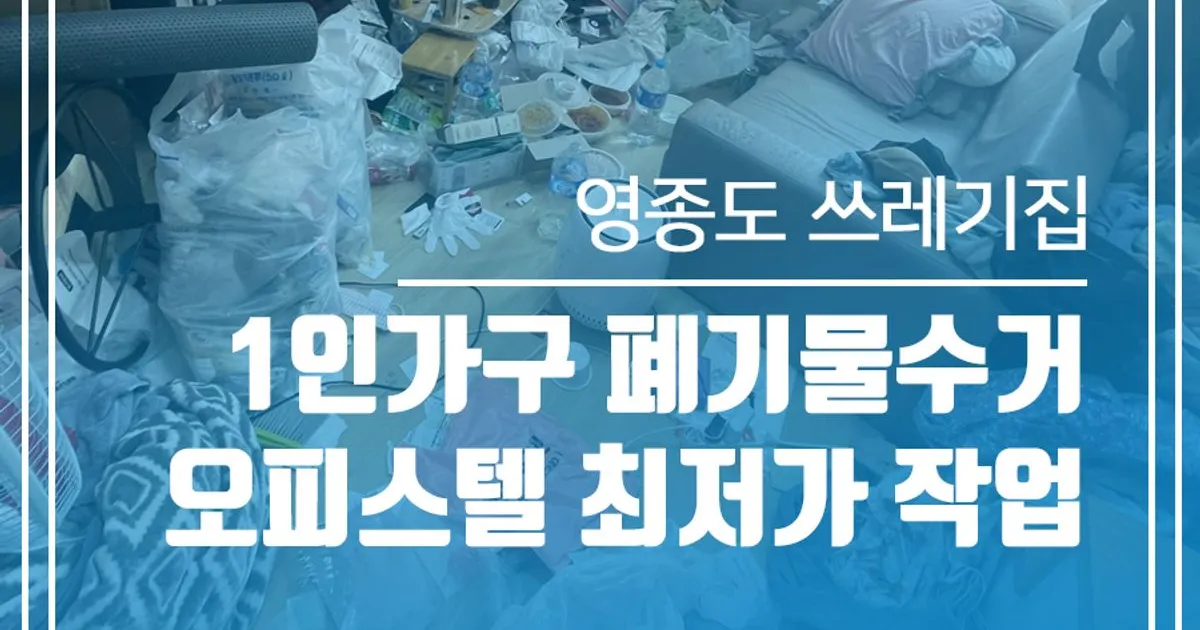 인천 영종도 쓰레기집 1인 가구 폐기물처리 현장 봄봄의 정리 숨고 숨은고수