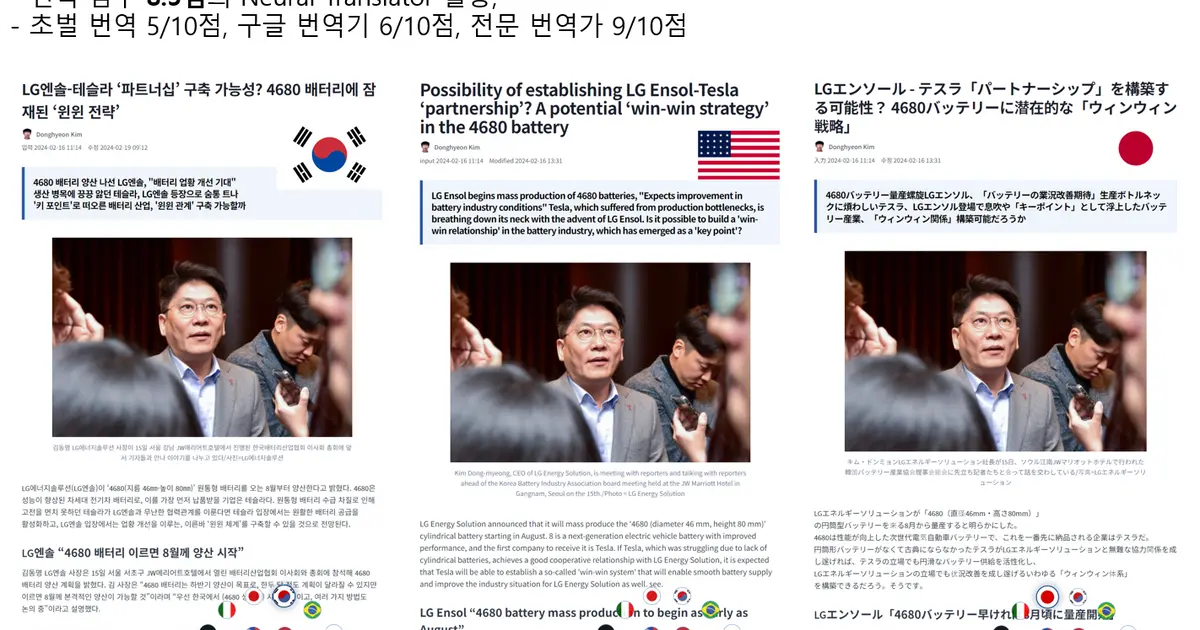 영어 및 다국어 번역 기사 작성 파비리서치 숨고 숨은고수
