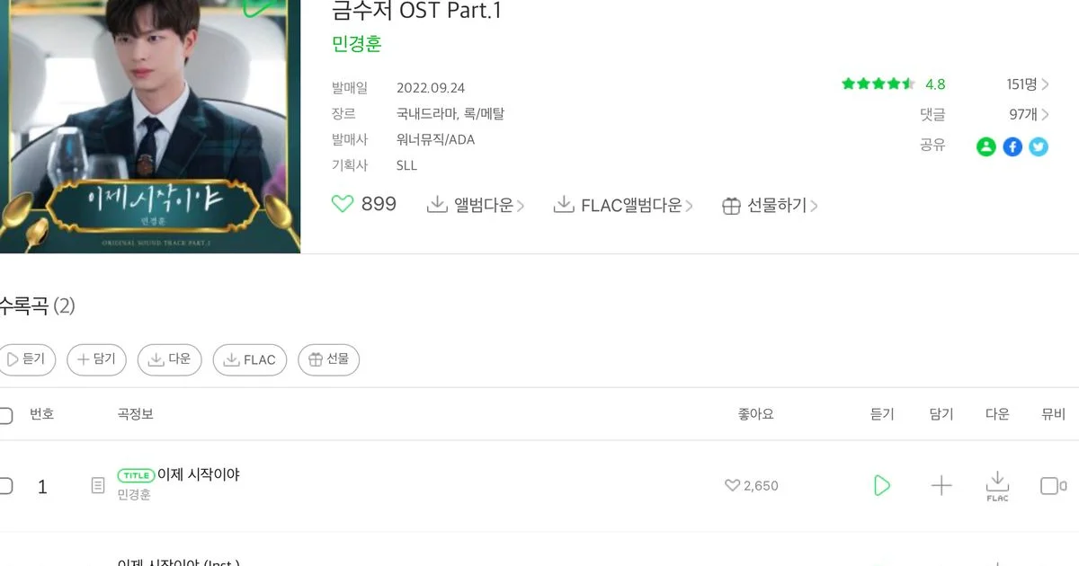 작곡작사편곡 크레딧 주세훈 숨고 숨은고수
