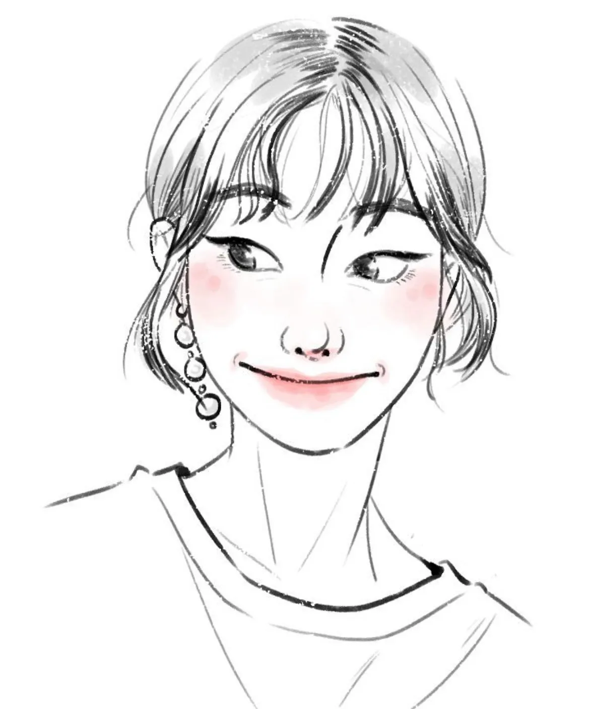인물 드로잉수채 채색 김민경 숨고 숨은고수