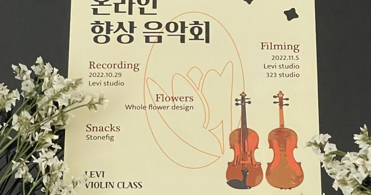 온라인 클래스 연주회 리바이 바이올린 클래스 숨고 숨은고수