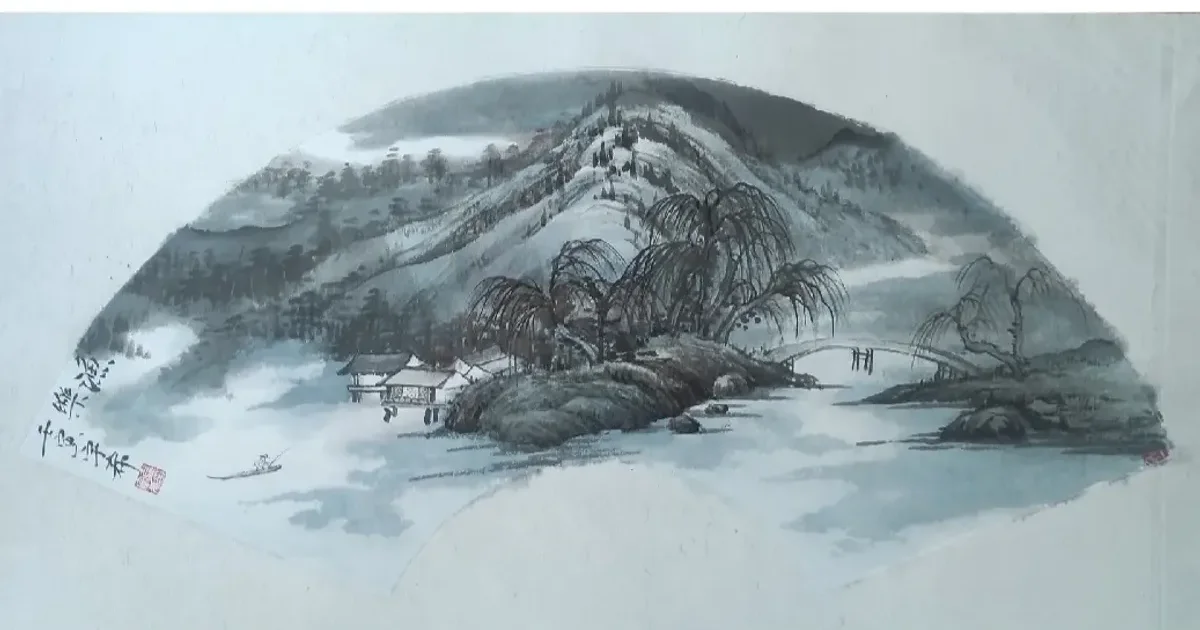 산수화 수묵담채화 동양화 김재희 숨고 숨은고수