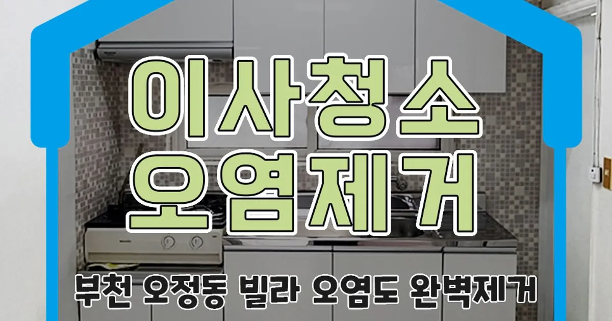 이사청소 오염제거 부천시 오정동 빌라 청소 서진수 숨고 숨은고수