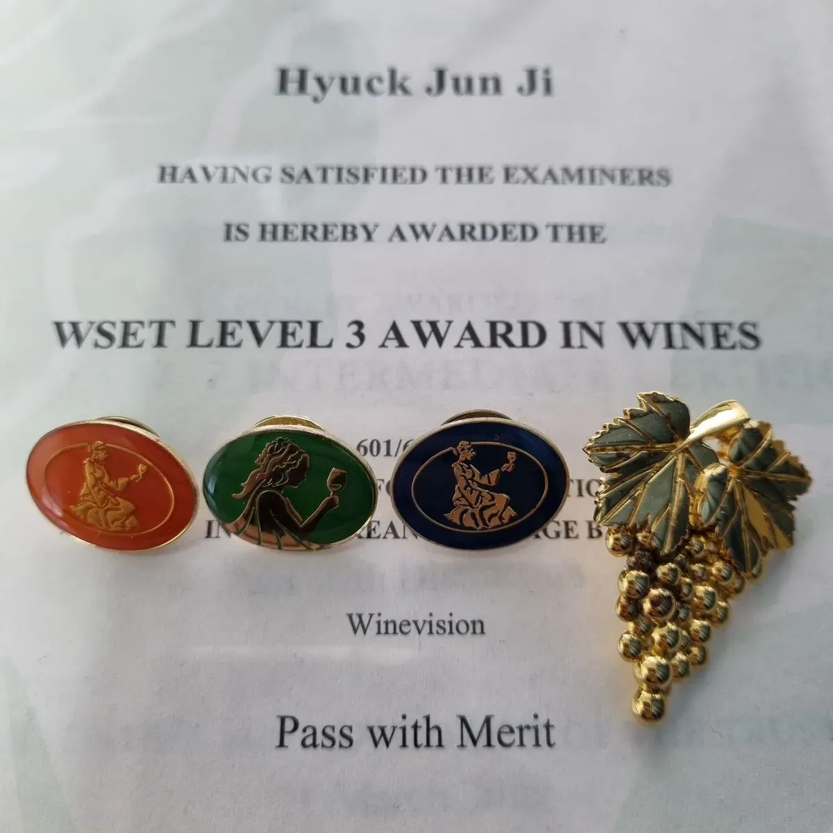 소믈리에 자격증 - WSET LEVEL 3 / 지혁준 - 숨고, 숨은고수