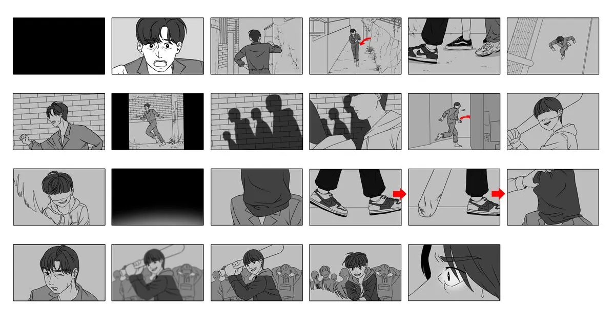 스토리보드콘티 포트폴리오 쎄쎄 작가 숨고 숨은고수
