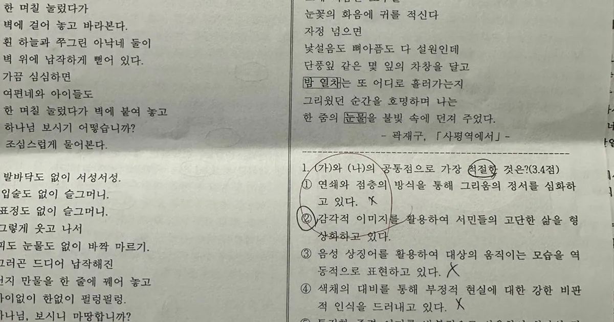 2023년 고등학교 2학년 1학기 기말고사 우주 국어 최태성 강사 숨고 숨은고수
