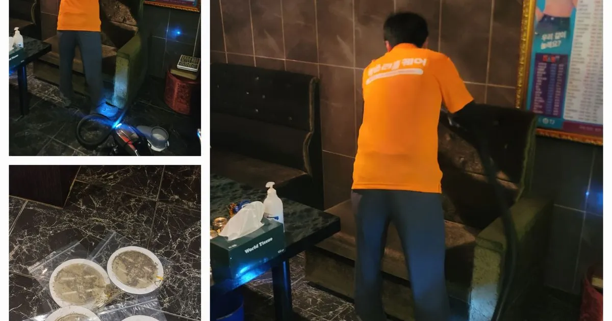 초지동 여우노래방 소파 룸청소 작업 싹쓰리 홈케어 숨고 숨은고수