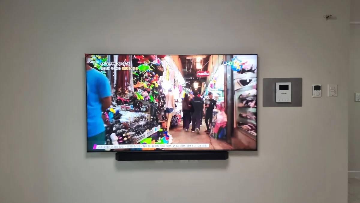 삼성75인치 Tv 선정리 사운드 바 설치 사례 벽걸이tv설치 숨고 숨은고수