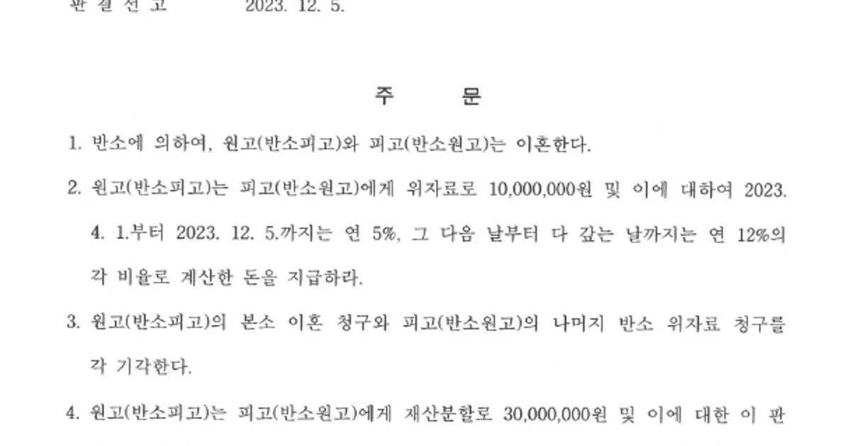 이혼 피고측 재산분할 위자료 승소 최지원 숨고 숨은고수