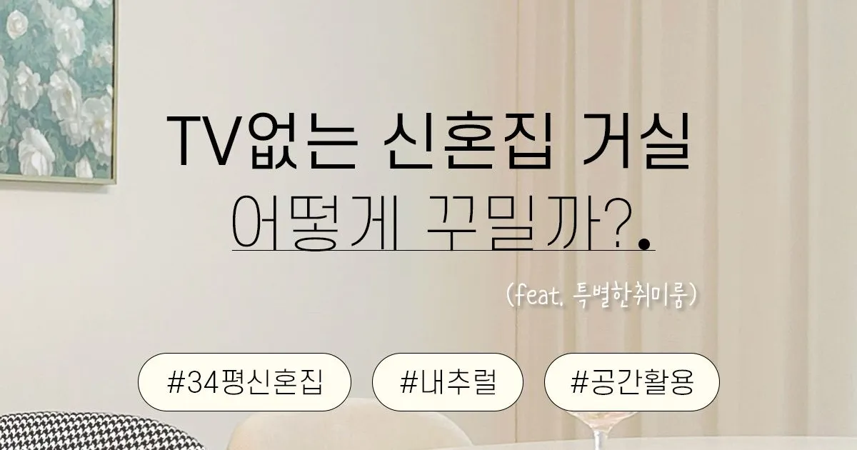 Tv 없는 신혼집 거실 어떻게 꾸밀까요 코디홈 숨고 숨은고수