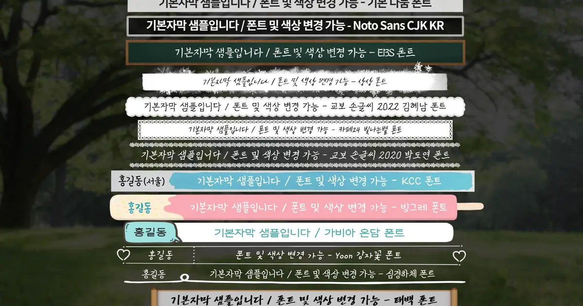 방송 및 유튜브 콘텐츠 자막제작 곰스튜디오 숨고 숨은고수
