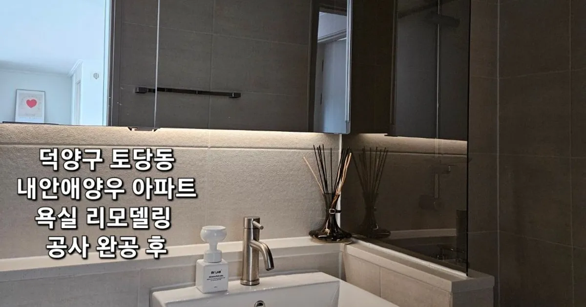덕양구 내안애양우 아파트 공용 욕실 리모델링 새로인테리어 숨고 숨은고수