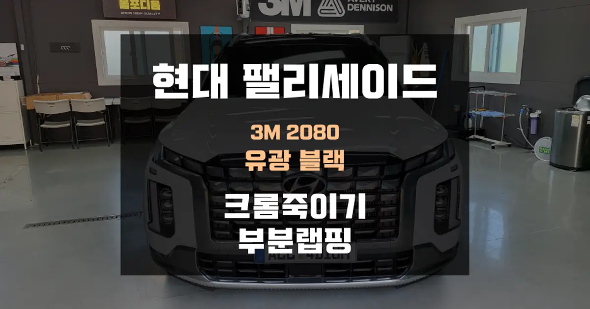 팰리세이드 투톤에 완성을 위한 필수 크롬죽이기 시공 올포디움 랩핑 Ppf 숨고 숨은고수