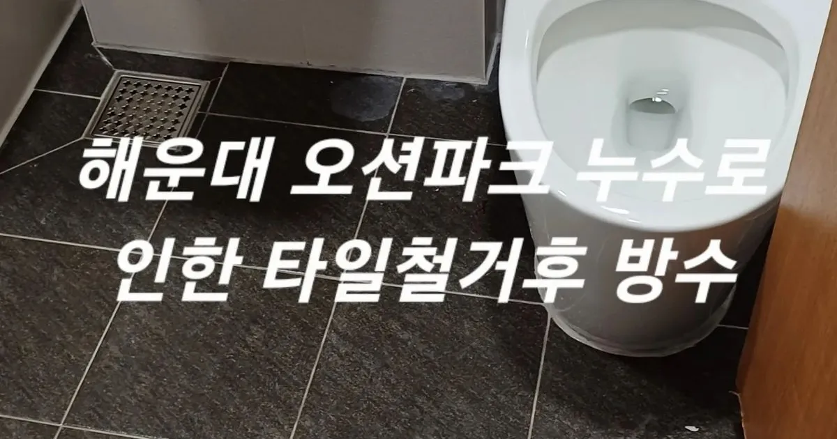 해운대 오션파크 누수로인해 바닥철거후 방수 유봉식 숨고 숨은고수