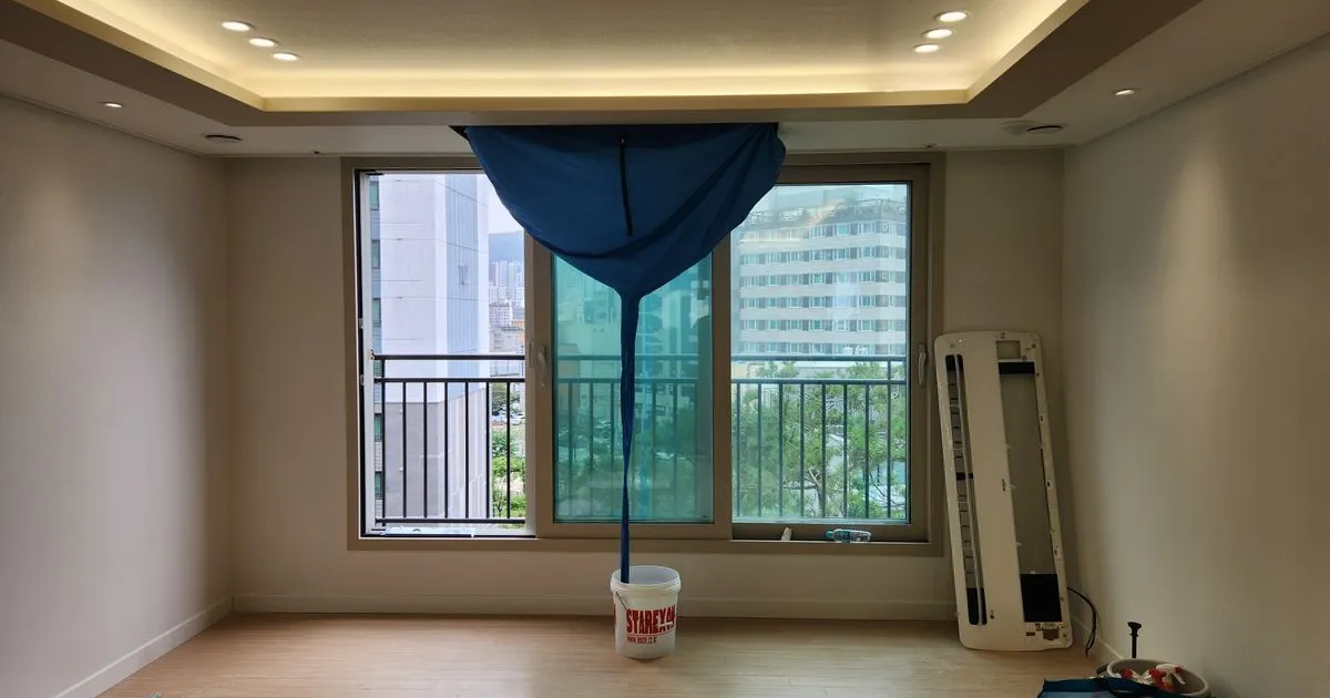 거제 센트럴자이 에어컨 세척 작업 친환경 파랑 홈케어 숨고 숨은고수