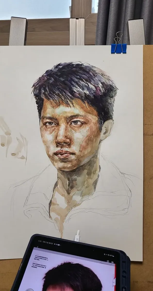 수채화동양화 포트폴리오 드로잉레슨오수경 숨고 숨은고수