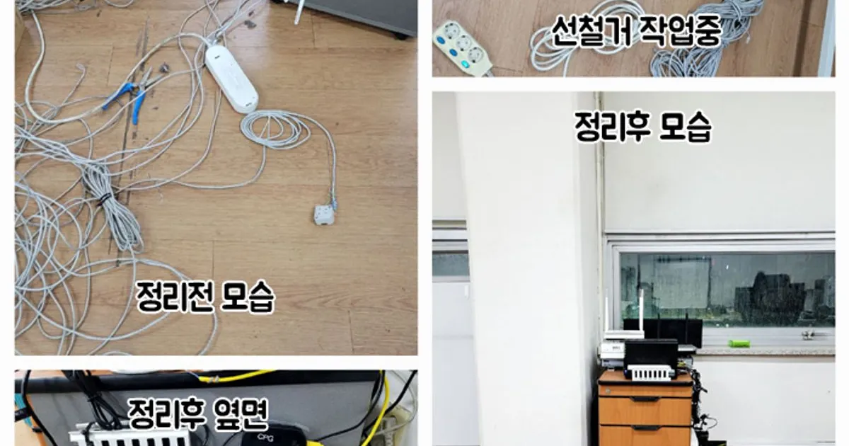 사무실 랜공사 선정리달인 김선달 숨고 숨은고수