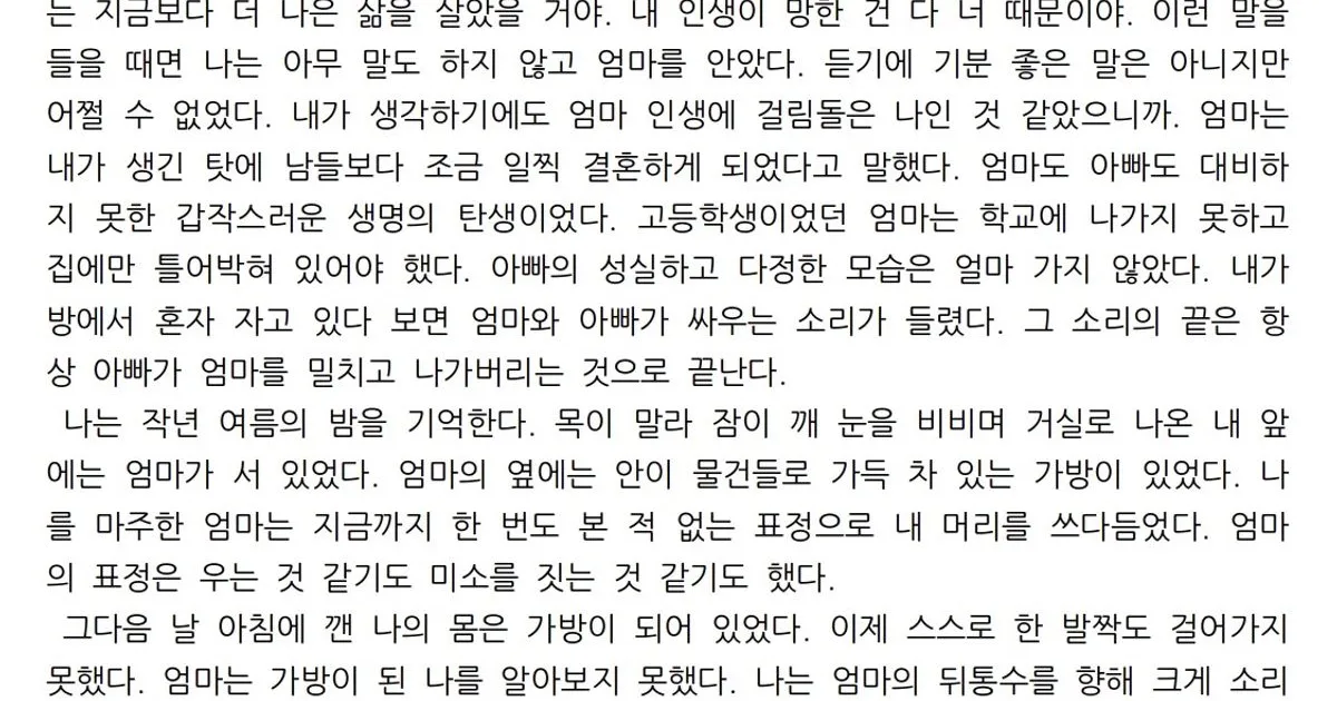 소설 예시 선솔 글쓰기 과외 숨고 숨은고수