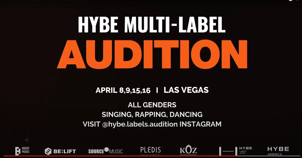 HYBE ent. MULTI LABEL Auditio / JoeSwan - 숨고, 숨은고수