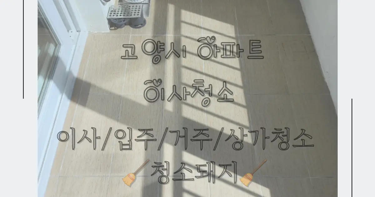 고양시 아파트 이사청소 다녀왔어요~~~ 청소돼지서울경기청소전문 숨고 숨은고수